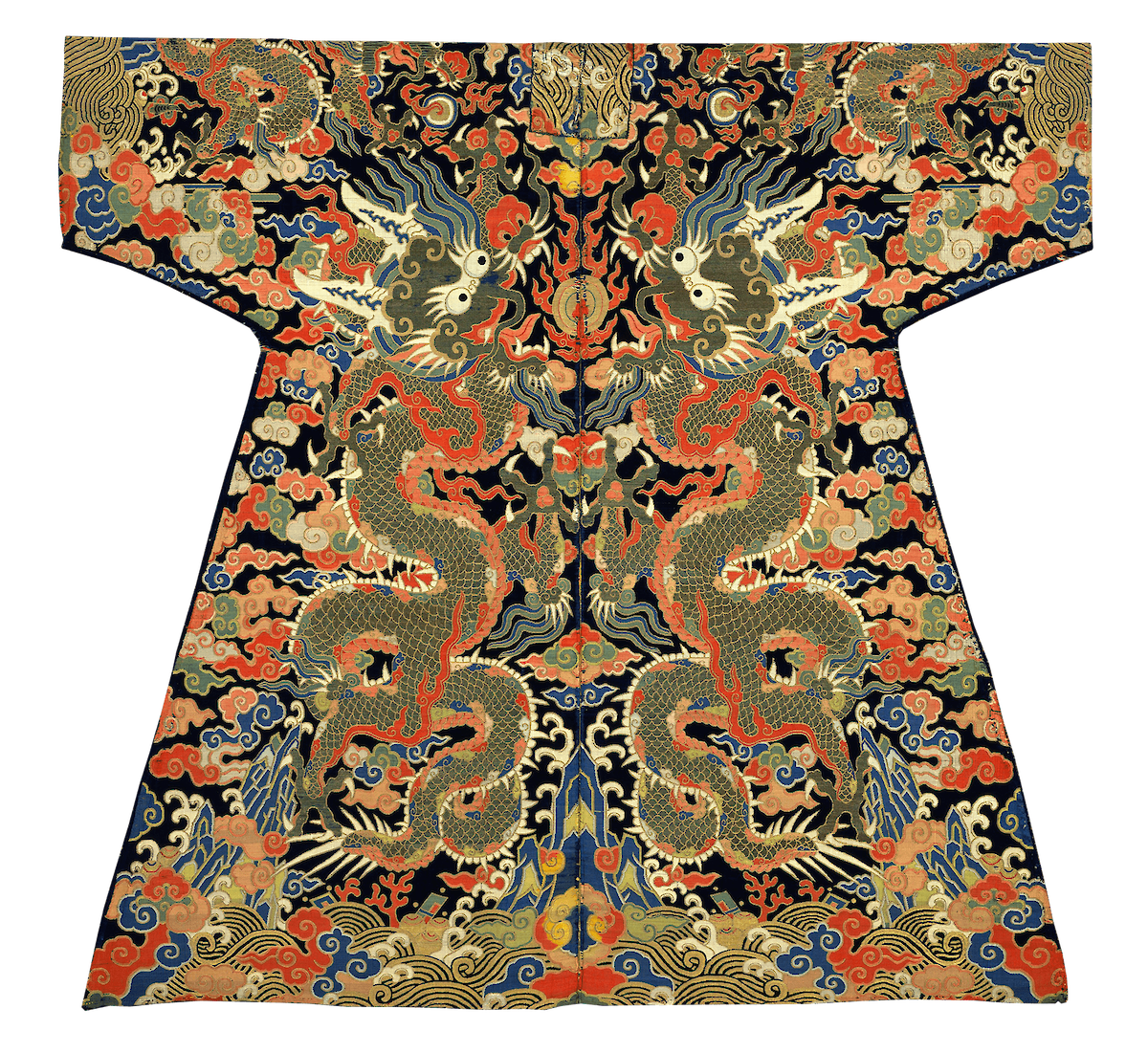 Velvet Textile for a Dragon Robe, Qing Dynasty