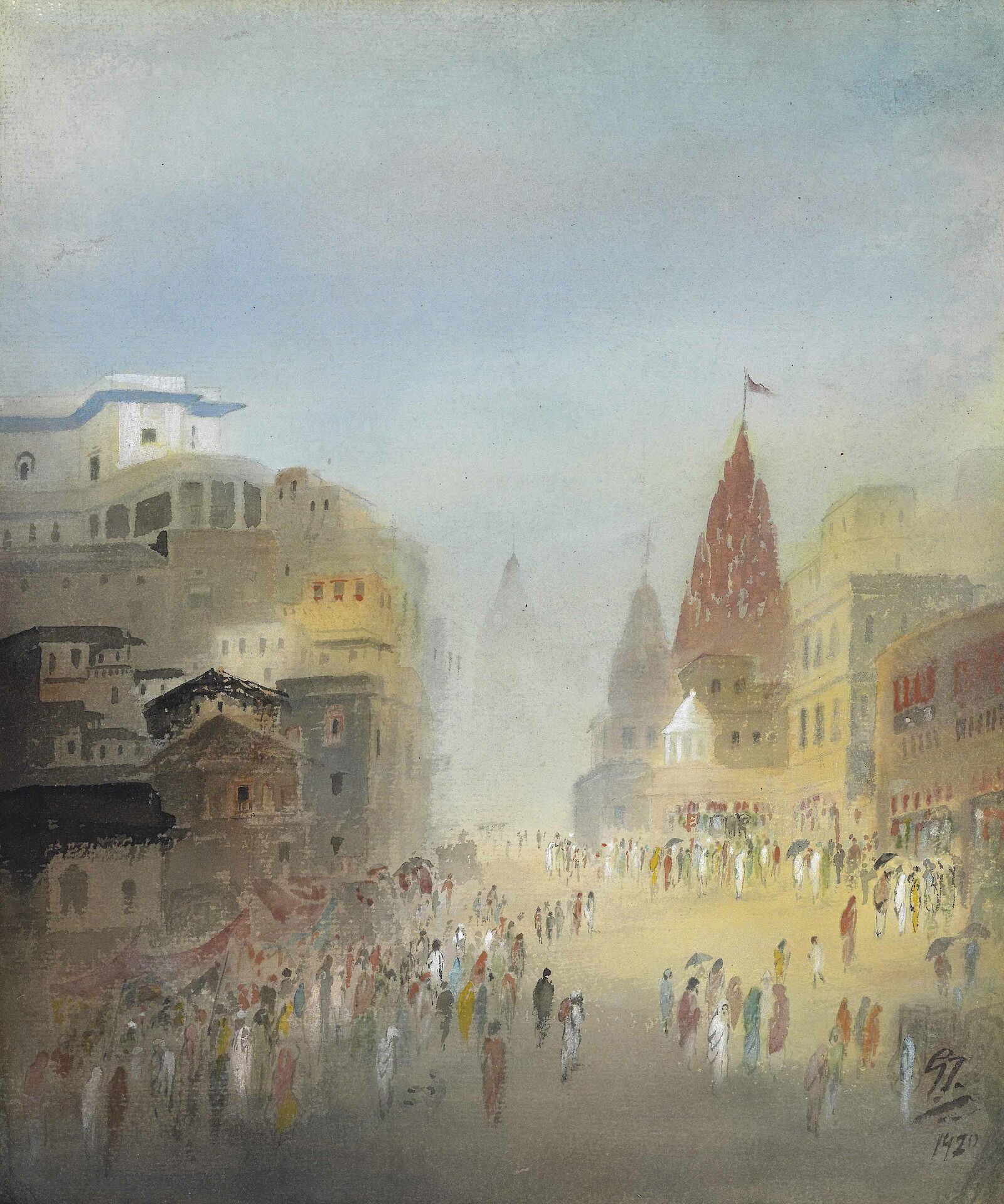 Gaganendranath Tagore - A Bengali Japanese fusion in watercolor